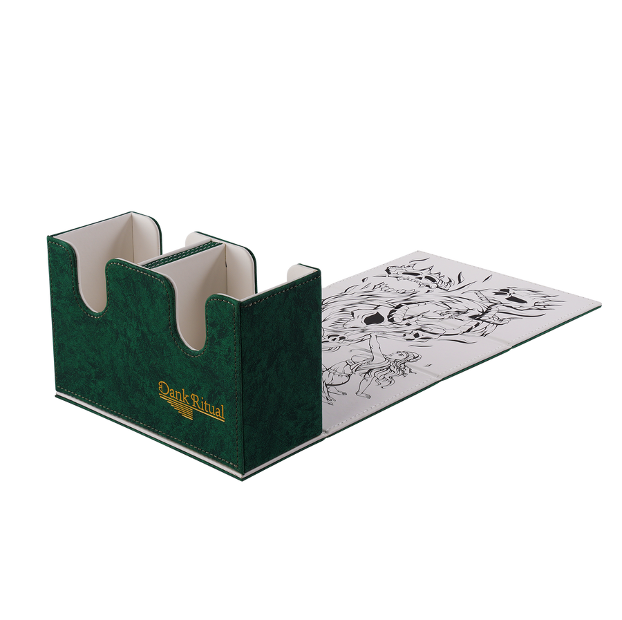 Covenant Collection: Leather Gilded Green Deck Box – Dank Ritual